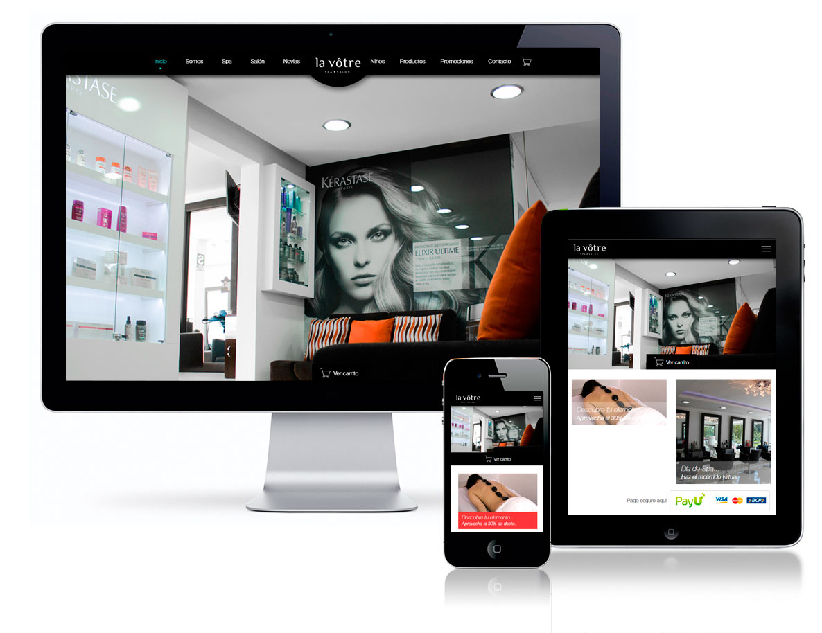Diseño de paginas web de spas - Peluquería