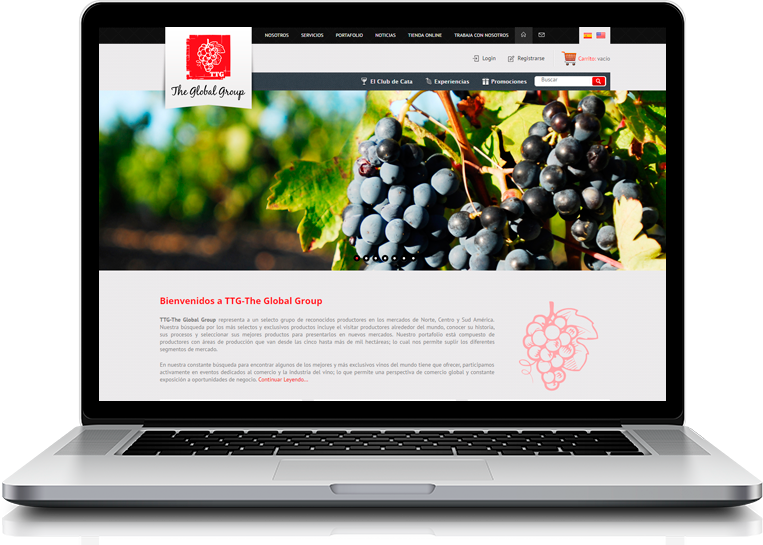 Diseño de ecommerce para vinos españoles